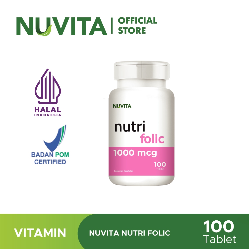 Jual Nuvita Nutri Folic 1000mcg - 100 Tablet | Shopee Indonesia