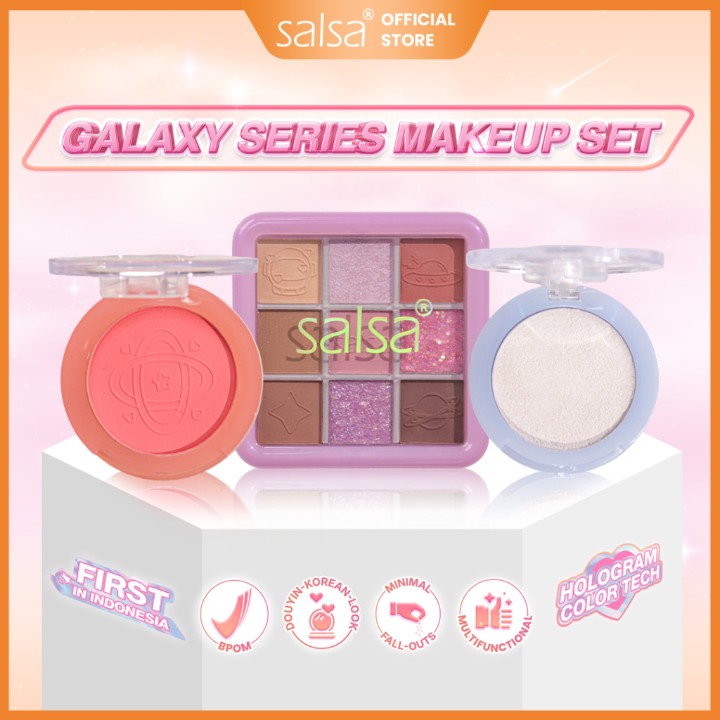 Jual SALSA Galaxy Series Makeup Set - Eyeshadow Palette,Blush On dan ...