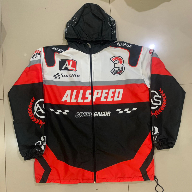 Jual JAKET PARASUT FULL PRINTING GACOR RACING DAN JAKET SIRCUIT MANDALIKA JAKET MOTOR JAKET ...