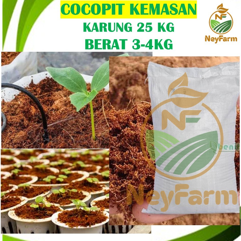 Jual Cocopeat Cocopit Kemasan Karung 25Kg Media Serabut Kelapa | Shopee ...
