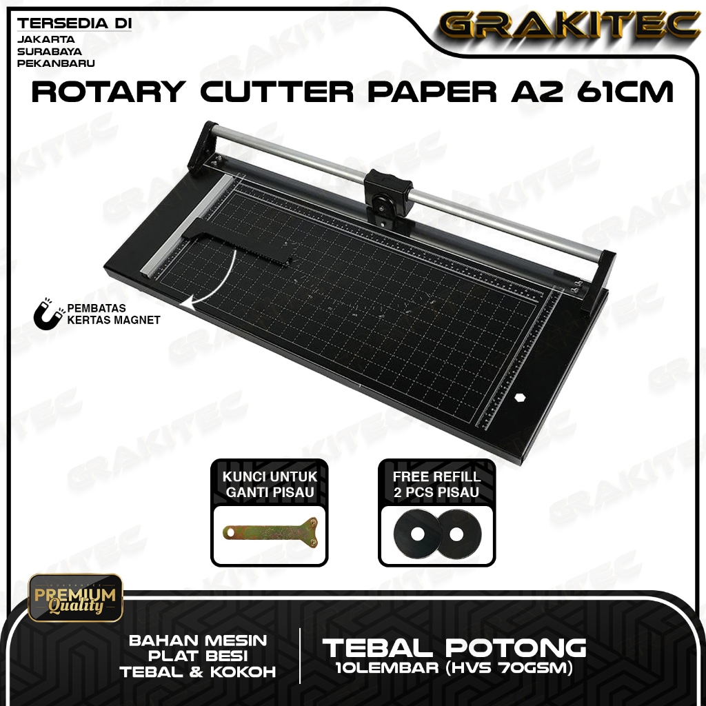 Jual Rotary Paper Cutter Trimmer A4/A2/A1/121 CM - Alat Potong ...