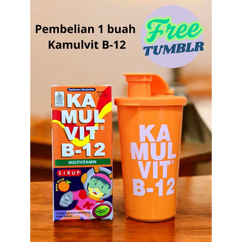 Jual Free Tempat Minum Beli Kamulvit B-12 Syrup Multivitamin Rasa Jeruk ...