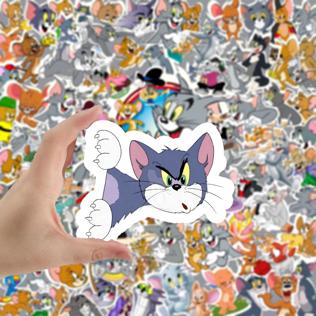 Jual Stiker Kartun Tom & Jerry Paper Sticker WaterProof Premium isi 16 ...