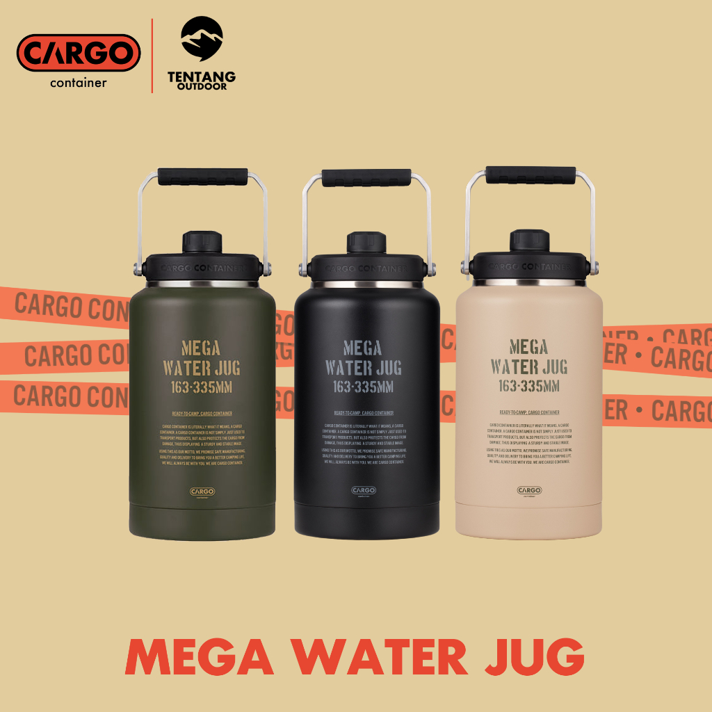 Jual Mega Water Jug CARGO CONTAINER Thermos Air 3,8L Stainless Steel ...