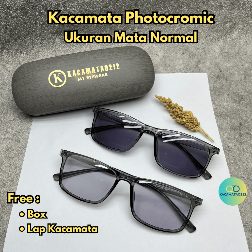 Jual Kacamata Photocromic Anti UV Ukuran Mata Normal Lensa Photocromic $ Lensa Grey | Shopee ...