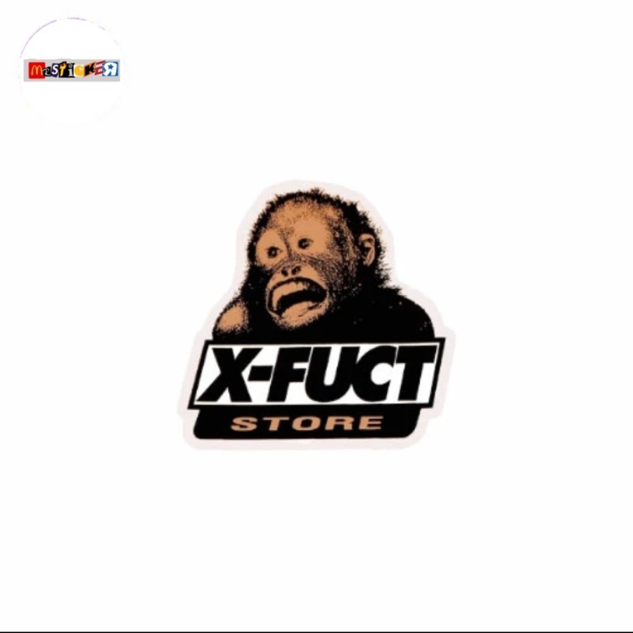 Jual sticker XLARGE x fuct X-FUCT Store graphic logo diecut stiker ...