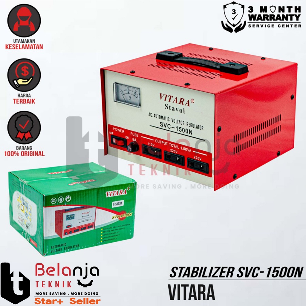 Jual Mesin Stavol Vitara SVC 1500 Stabilizer Voltage SVC-1500VA 1500 ...