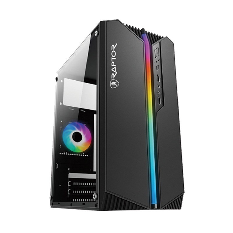 Jual Casing Gaming Raptor Powermax 660 M-ATX/ITX RGB Include PSU 600W ...