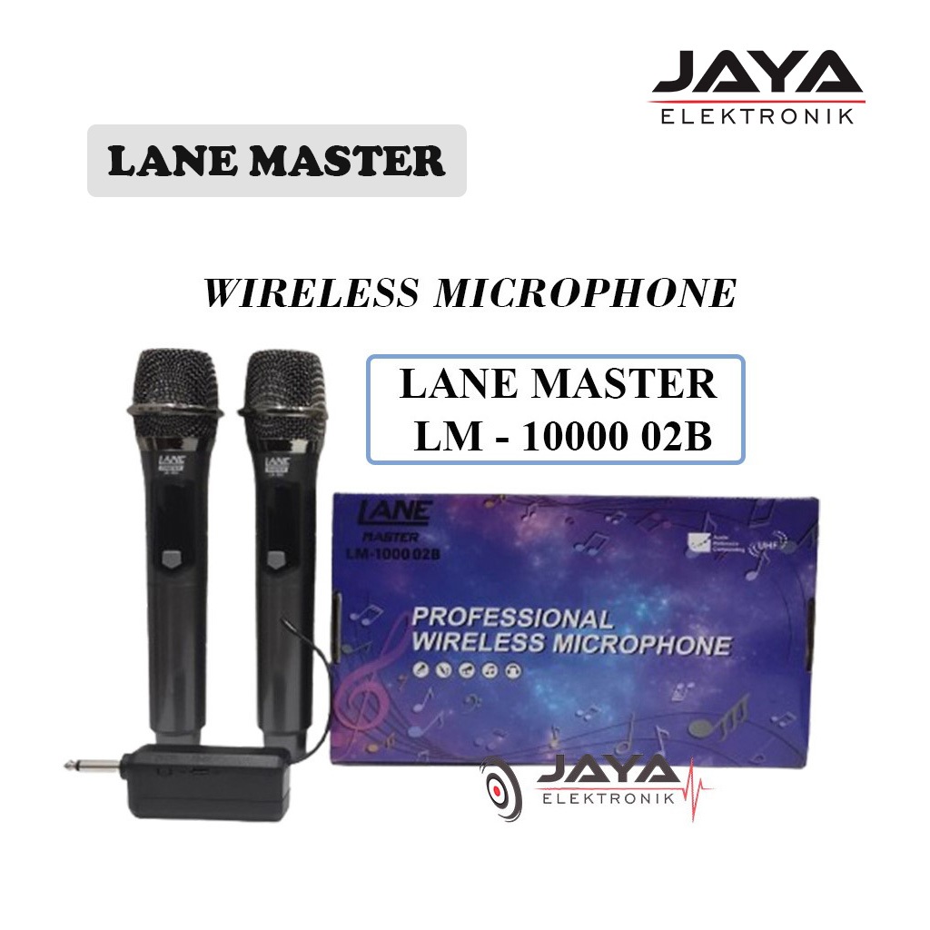 Jual Microphone Wireless LANE MASTER LM 10000 02B ORIGINAL | Shopee ...