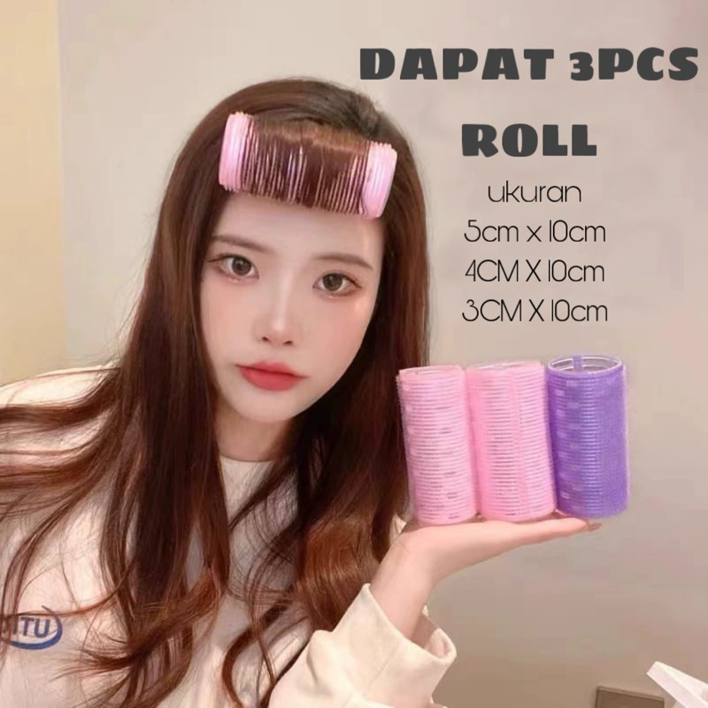 Jual 3PCS ! Hair Rollers Roll Rambut Besar Magic Curler Pengeriting Jumbo Ala Korean Hair Style ...
