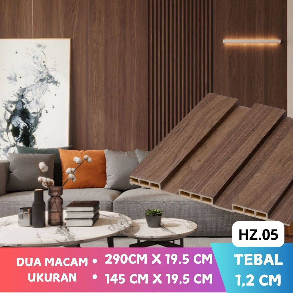 Jual Wall Panel PVC Wood Panel Dekorasi Dinding Ukuran [290cm x 19.5cm ...