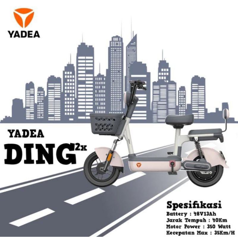 Jual Sepeda listrik YADEA DINGDING Garansi resmi | Shopee Indonesia