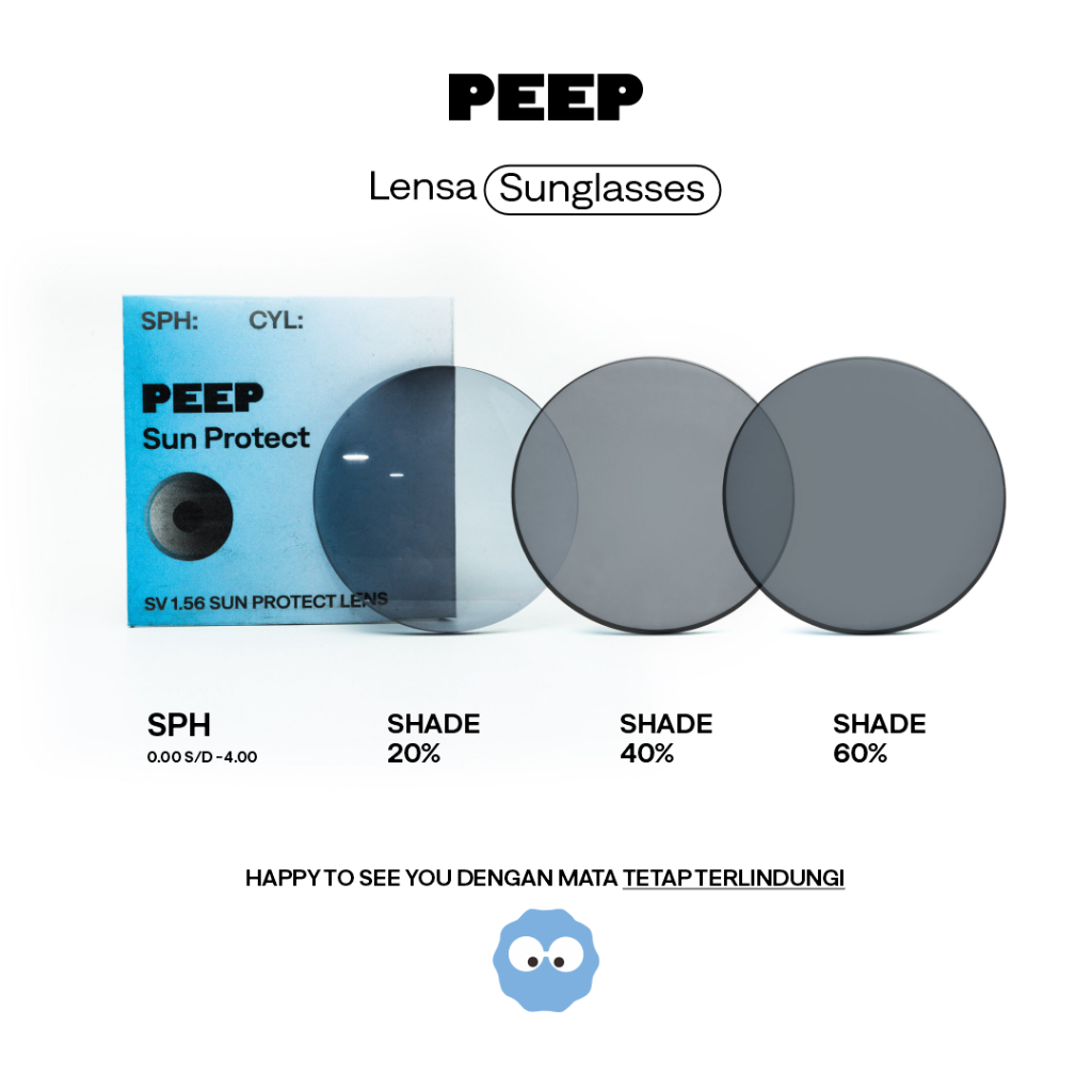 Jual Peep Optic - Lensa Sunglasses Hitam (Mata Normal & Mata Minus ...