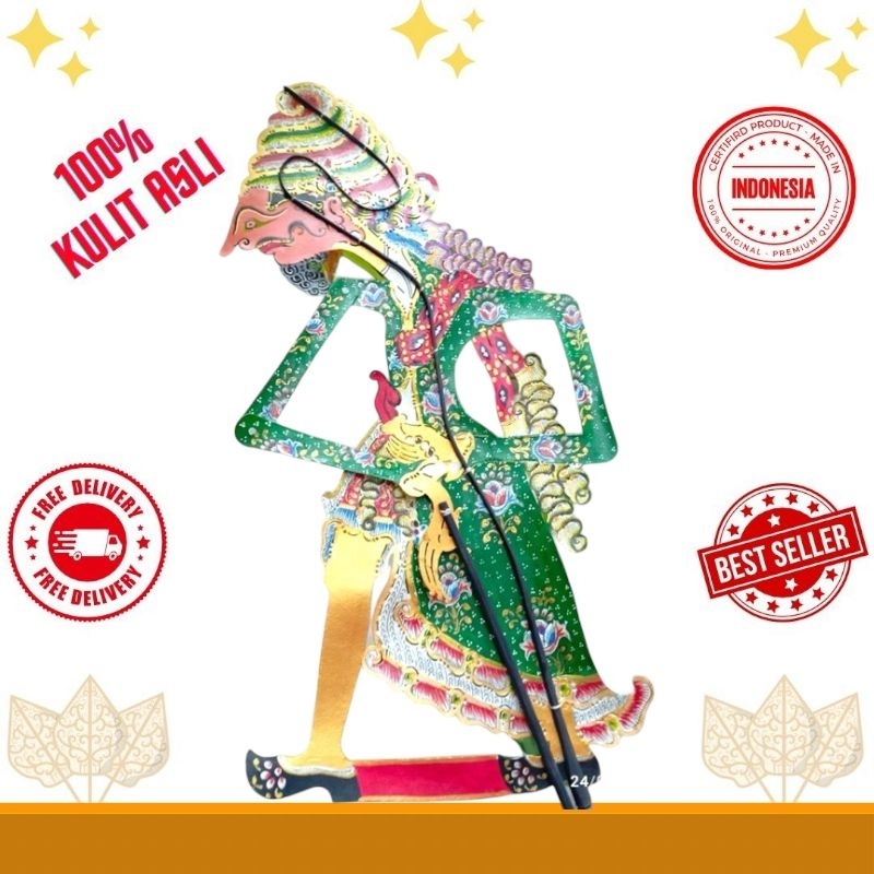 Jual Wayang Kulit Halus Resi Begawan Motif Batik Ukuran Standar Dalang ...