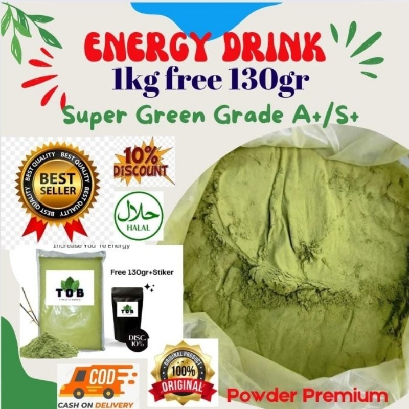Jual Varian Kemasan herbs bubuk hijau purli 1kg free 130gr keraton ...