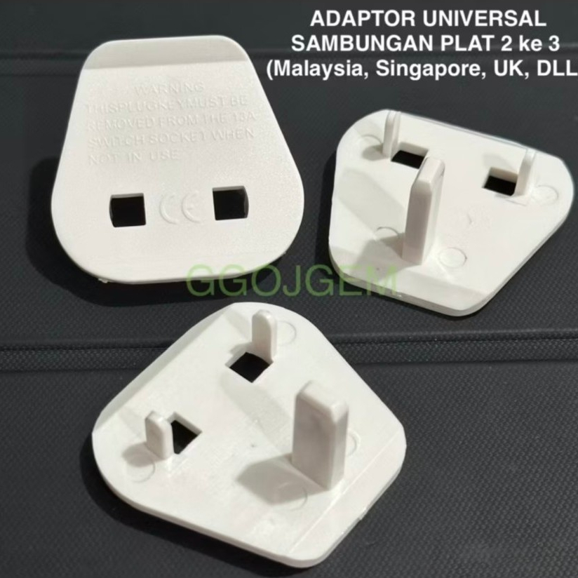 Jual Sambungan Colokan Listrik 3 Kaki Ke 2 Kaki | Steker 3 Pin | Stop ...