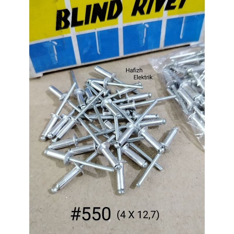 Jual Paku Tembak / Paku Rivet #550 / Blind Rivet 4 X 12,7 ( QTY : 50 ...