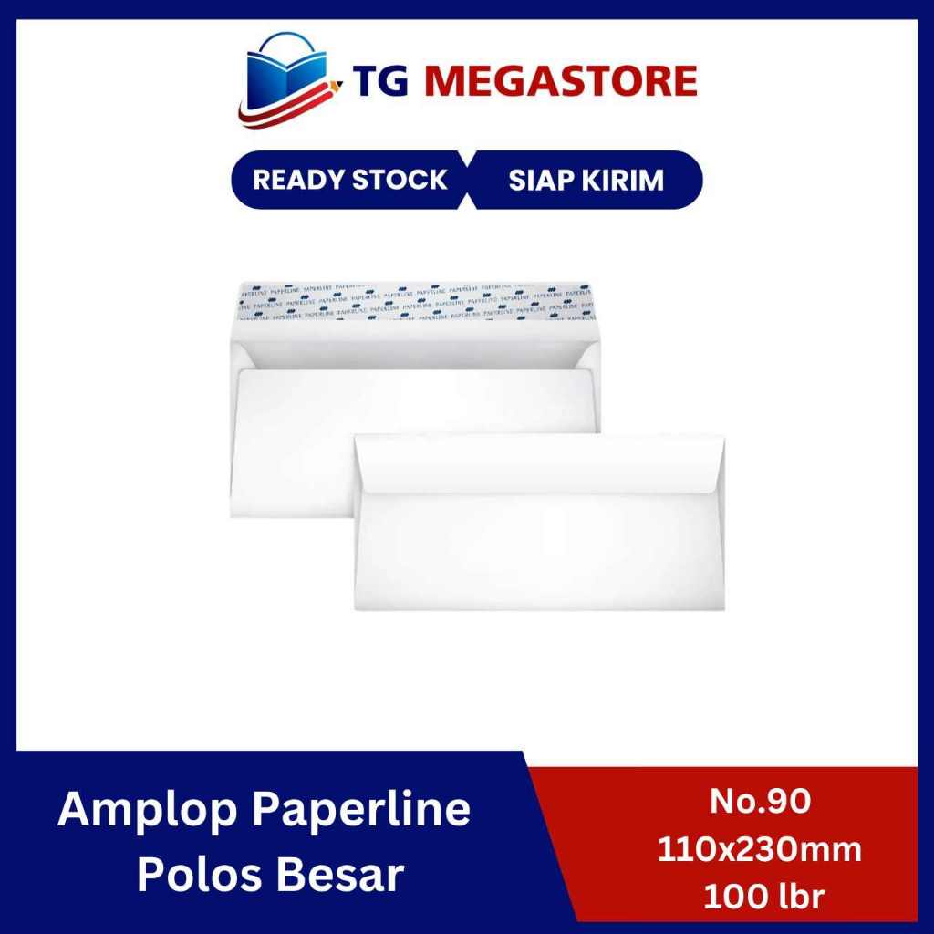 Jual Amplop Paperline Polos Besar ( No.90 ) 110x230mm - 100 lbr ...