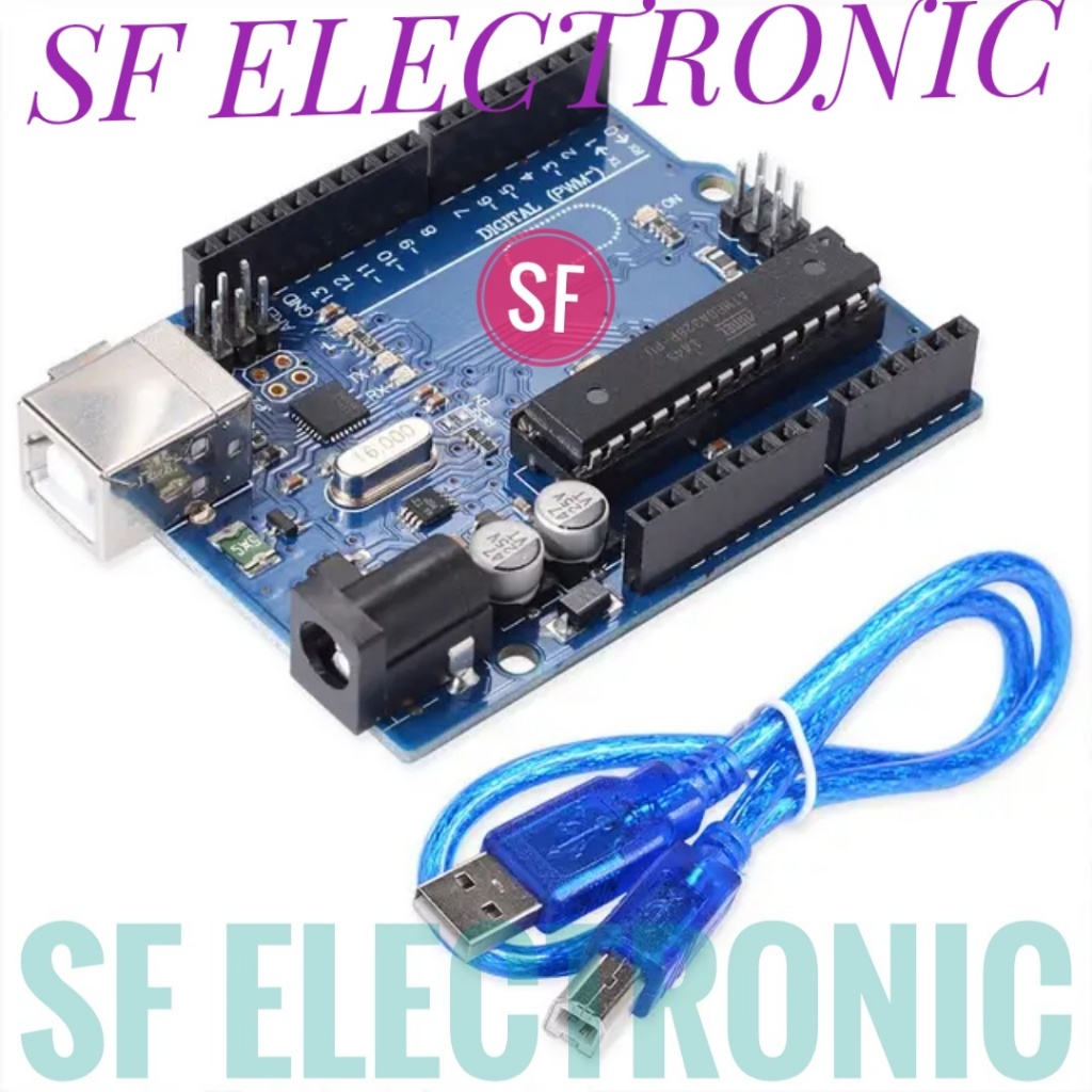 Jual Arduino Uno R3 ATMEGA328P ATMEGA 16U2 Plus Kabel | Shopee Indonesia