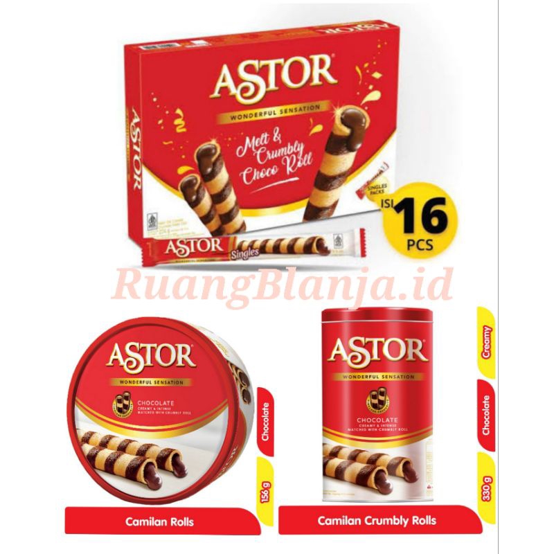 Jual ASTOR WAFER STICK Chocolate 330gr Kaleng | Shopee Indonesia