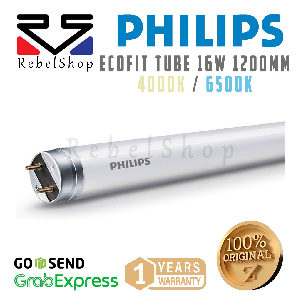 Jual Philips Lampu TL LED Tube Ecofit 16 Watt 1200mm T8 Neon Putih ...