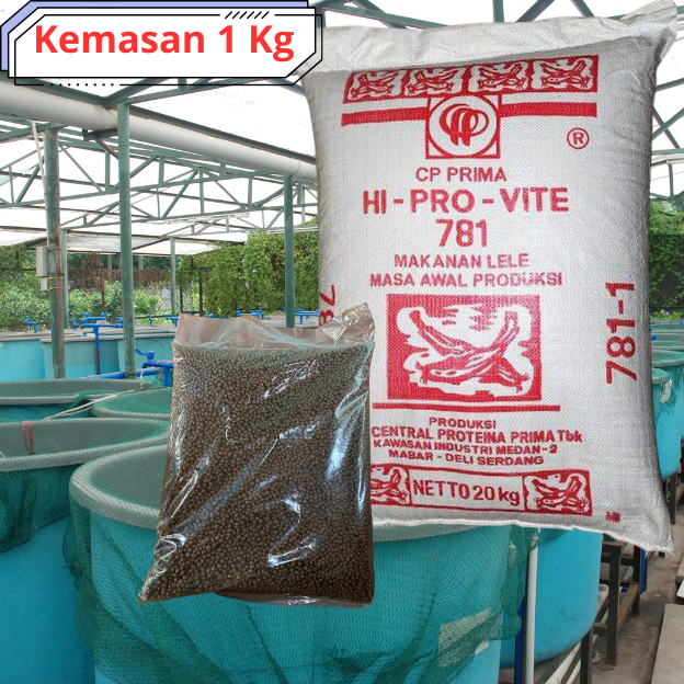 Jual Pakan Ikan Lele Hi-Pro-Vite 781 kemasan 1 Kg berbagai ukuran ...