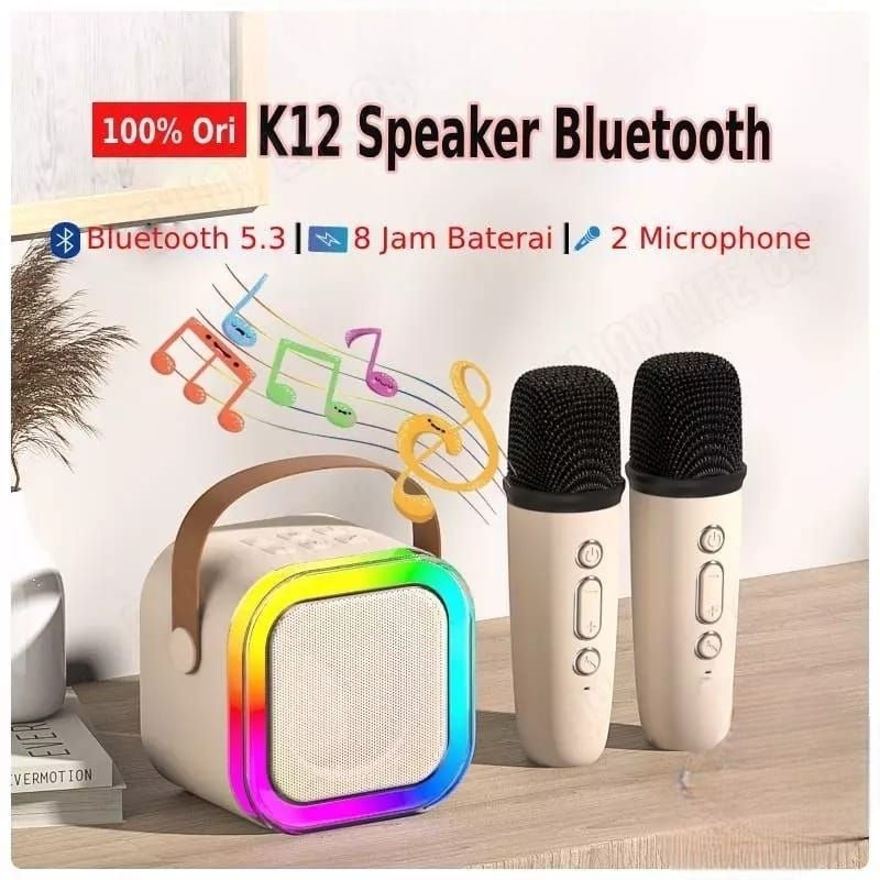 Jual K12 Speaker Bluetooth dan Mic Actual Bluetooth Mini Lespeaker Portable Karaoke Speaker with ...