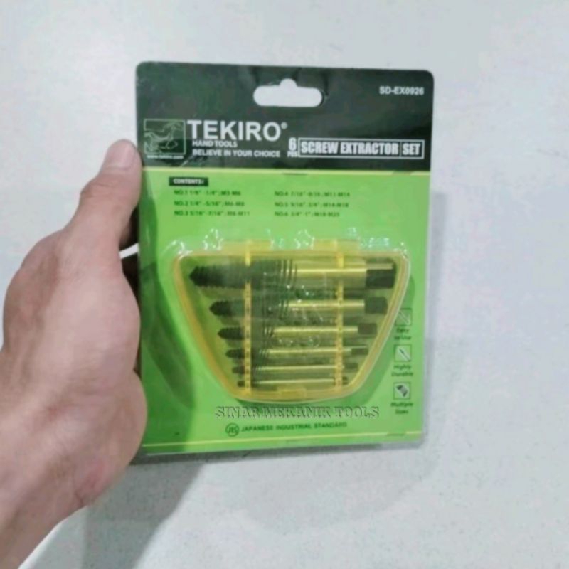 Jual Tekiro Tap Balik Set 6 Pcs / Secrew Extractor Set 6 Pcs | Shopee ...