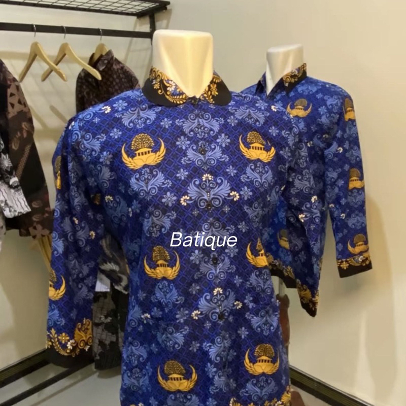 Jual Seragam Baju Batik Korpri Terbaru Wanita Pria | Sragam Kopri Furing 40s | Kemeja Batik ...