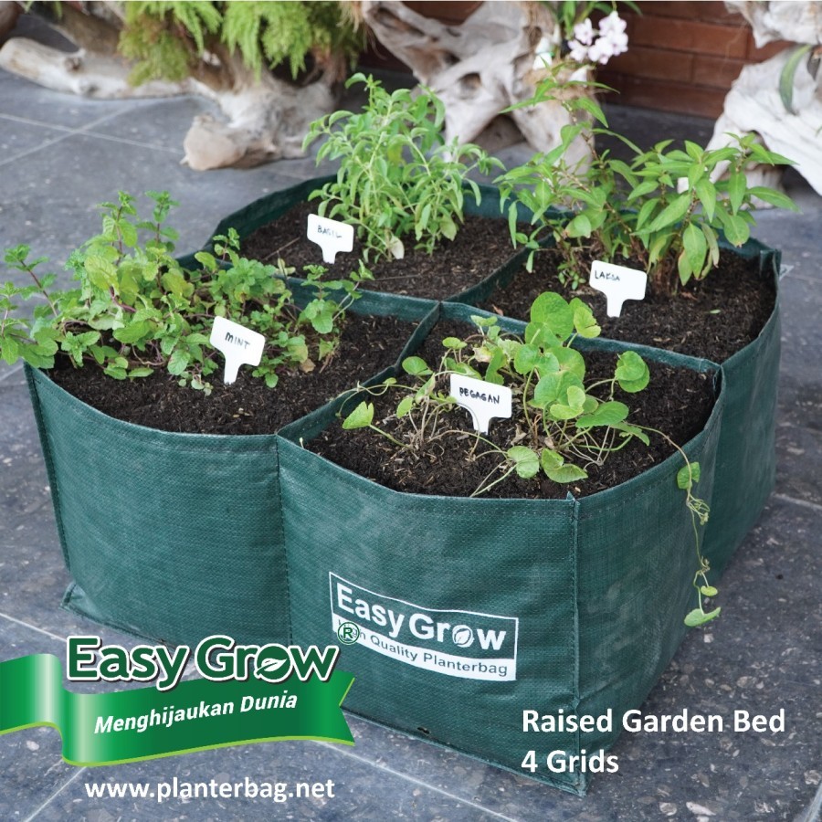 Jual Easy Grow Raised Garden Bed 4 Grids 60x60x20 cm | Shopee Indonesia