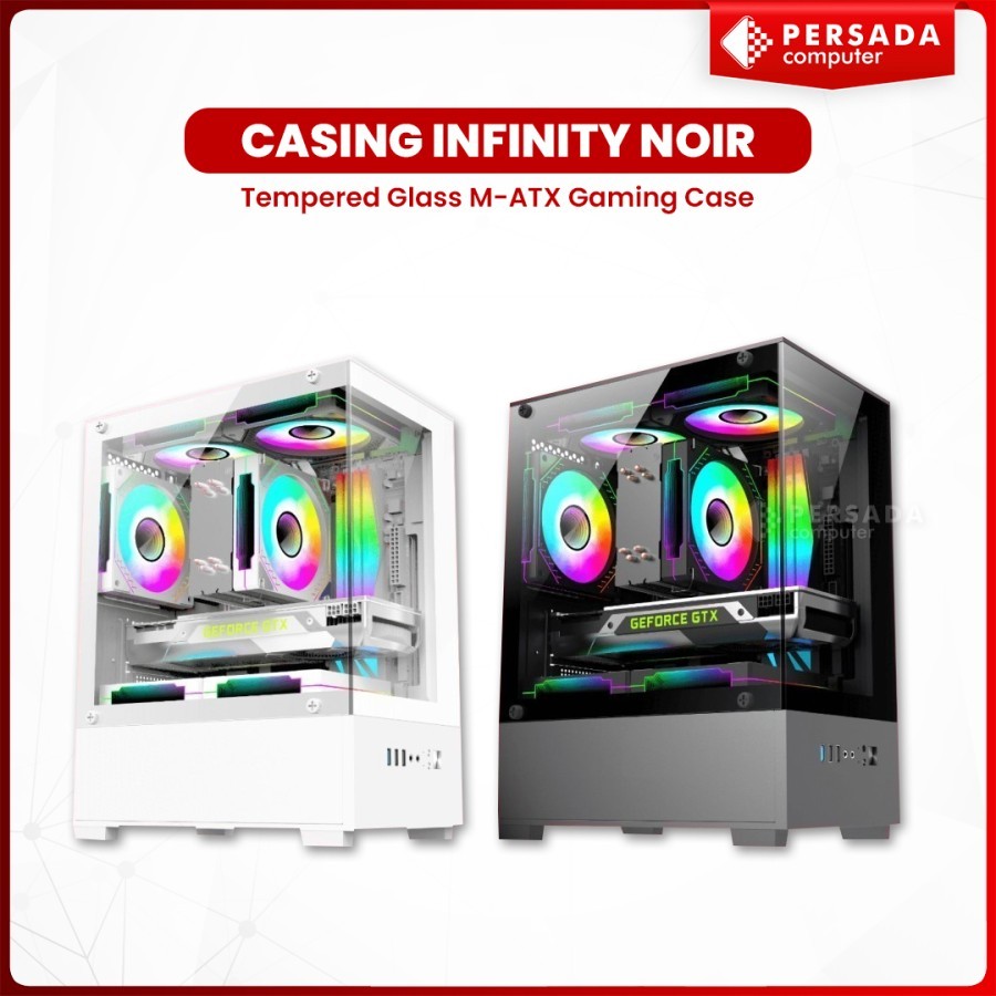 Jual CASING INFINITY NOIR Tempered Glass M-ATX Gaming Case | Shopee ...