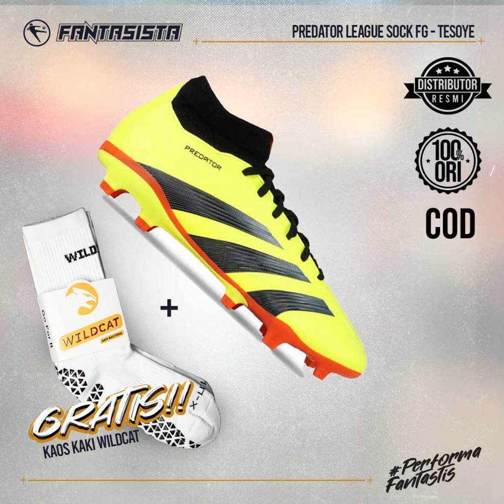 Jual Sepatu Bola - ADIDAS PREDATOR LEAGUE SOCK FG - TESOYE - IG7773 ...