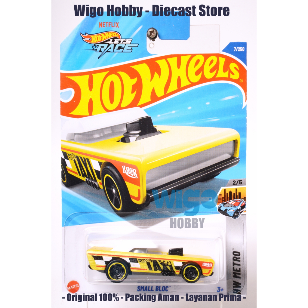 Jual Hot Wheels Small Bloc kuning Taxi Netflix Lets Race A 2025 Diecast ...