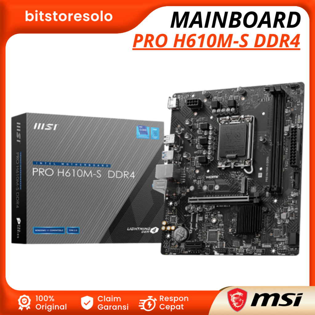 Jual Mainboard Motherboard Mobo MSI PRO H610M-S DDR4 (LGA1700, H610 ...