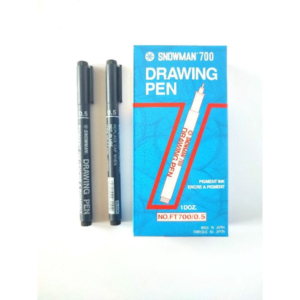 Jual Drawing Pen 0.5 Snowman 700 Pigment Ink | Shopee Indonesia