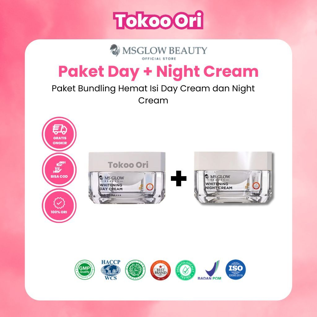 Jual Paket Bundling MS Glow Day Cream dan Night Cream Whitening ...