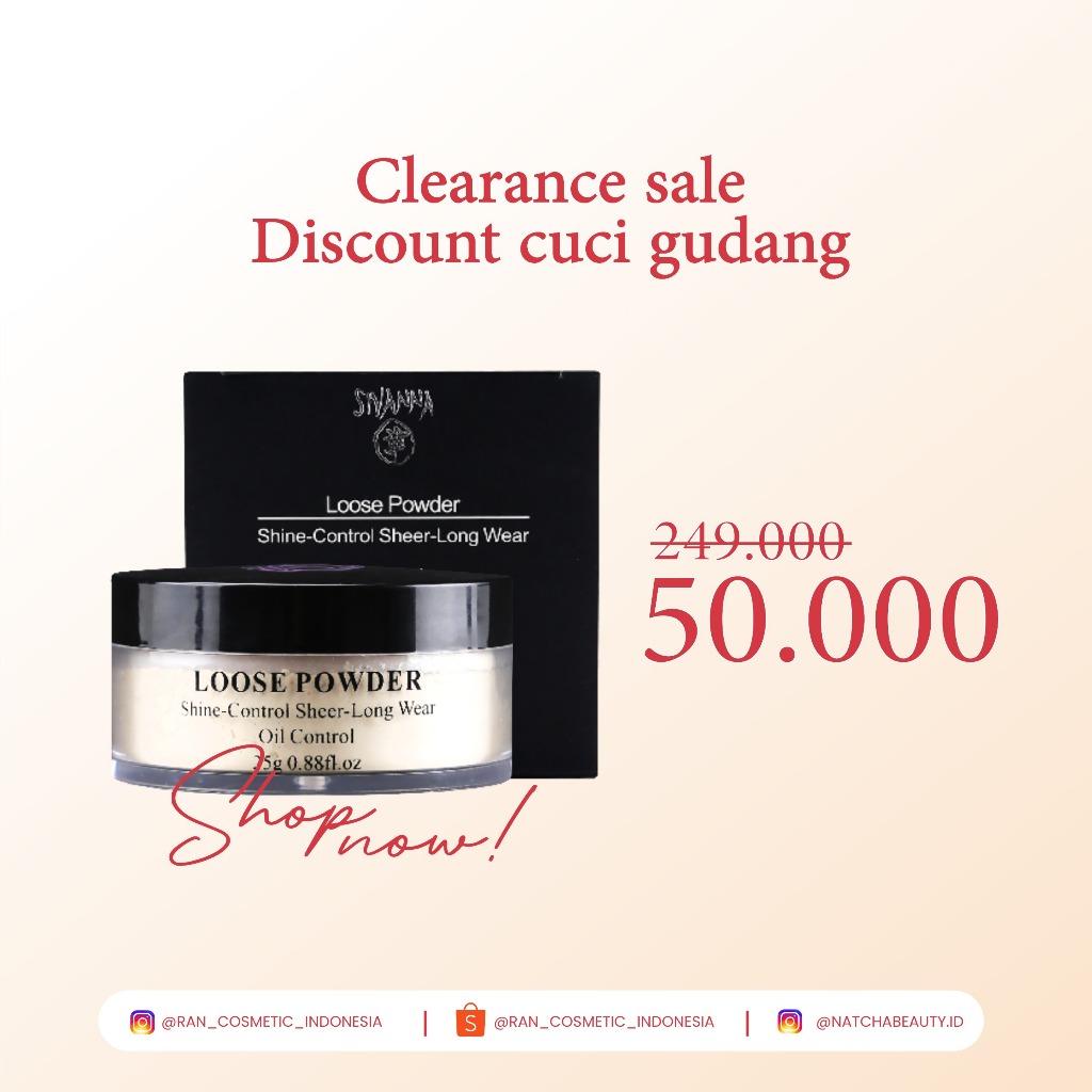 Jual SIVANNA LOOSE POWDER BEDAK TABUR RAN F010 RAN MINI ORIGINAL ...