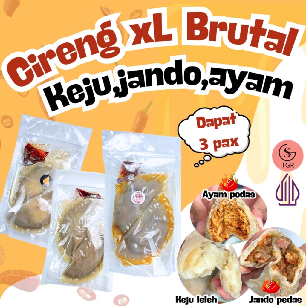 Jual CIRENG JUMBO XL BRUTAL 3 PAX (KEJU LELEH,JANDO PEDAS,AYAM PEDAS ...