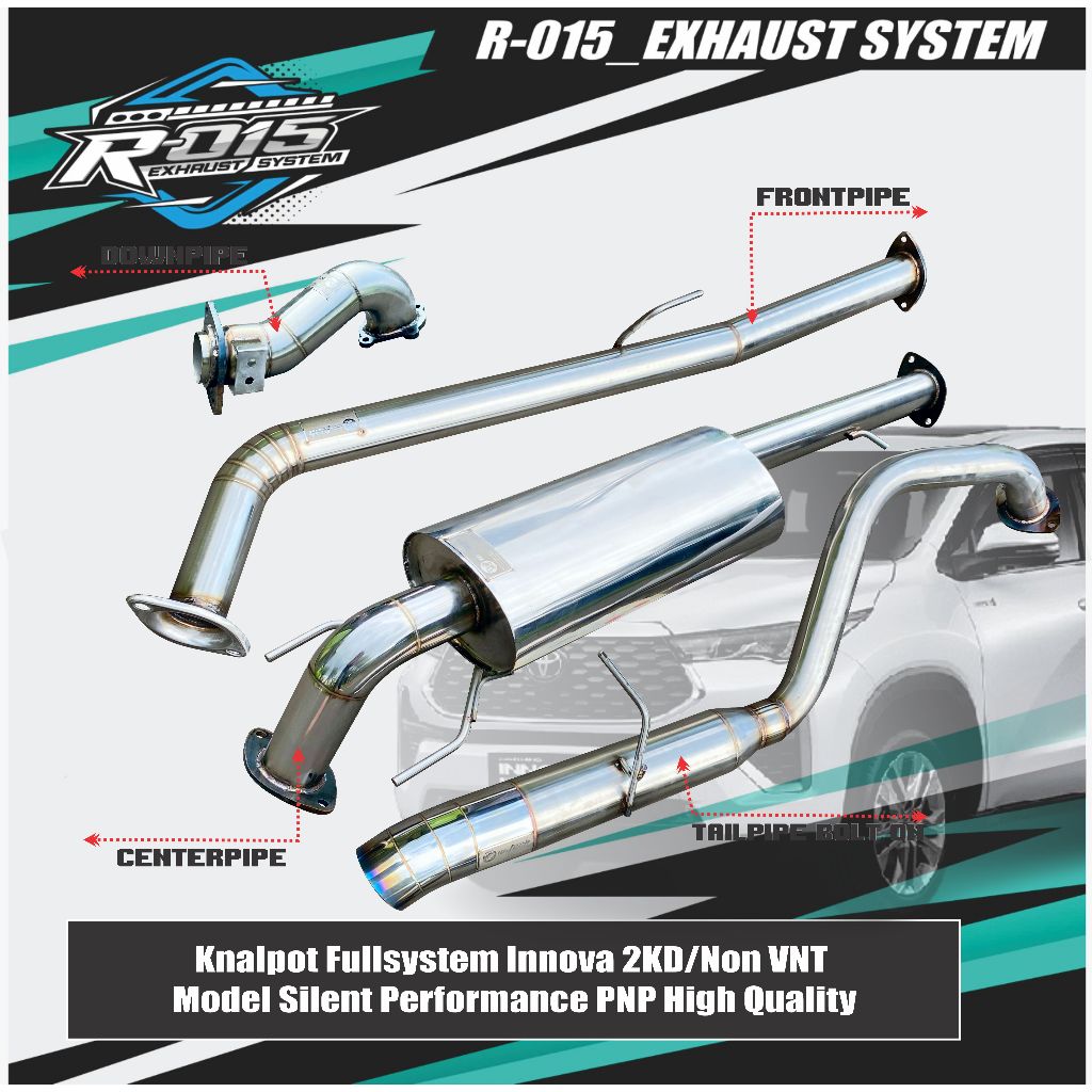 Jual Knalpot Fullsystem Innova 2KD/Non VNT Model Silent Performance PNP ...