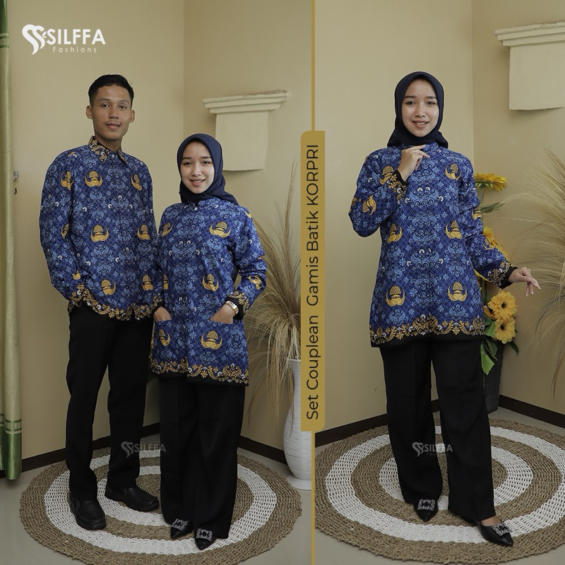 Jual GTR Kemeja Batik PGRI dan Kori Pria dan Wanita Terbaru Plus Furing. Batik Kerja PNS ...