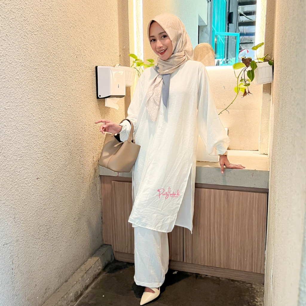Jual NUHA One Set Tunik Setelan Baju Pakaian Terbaru Kekinian Bahan ...