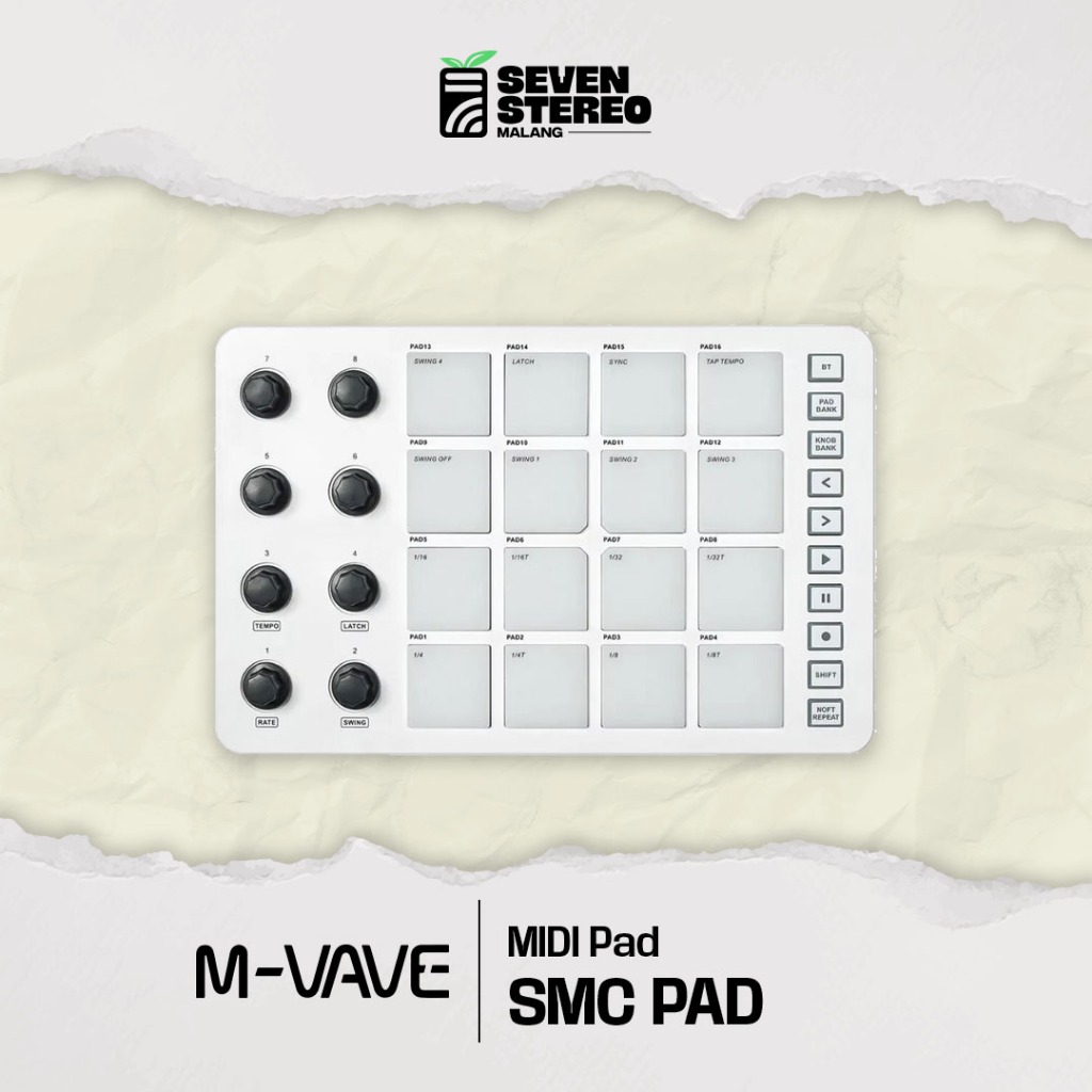 Jual M-VAVE MVave M VAVE SMC Pad Midi Controller Wireless Bluetooth USB Portable Fitur Lengkap ...