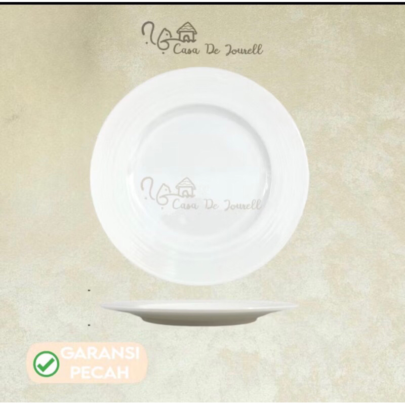 Jual Piring Ceper 7” GRS P.JH DEFECT/Piring putih/Piring aesthetic ...