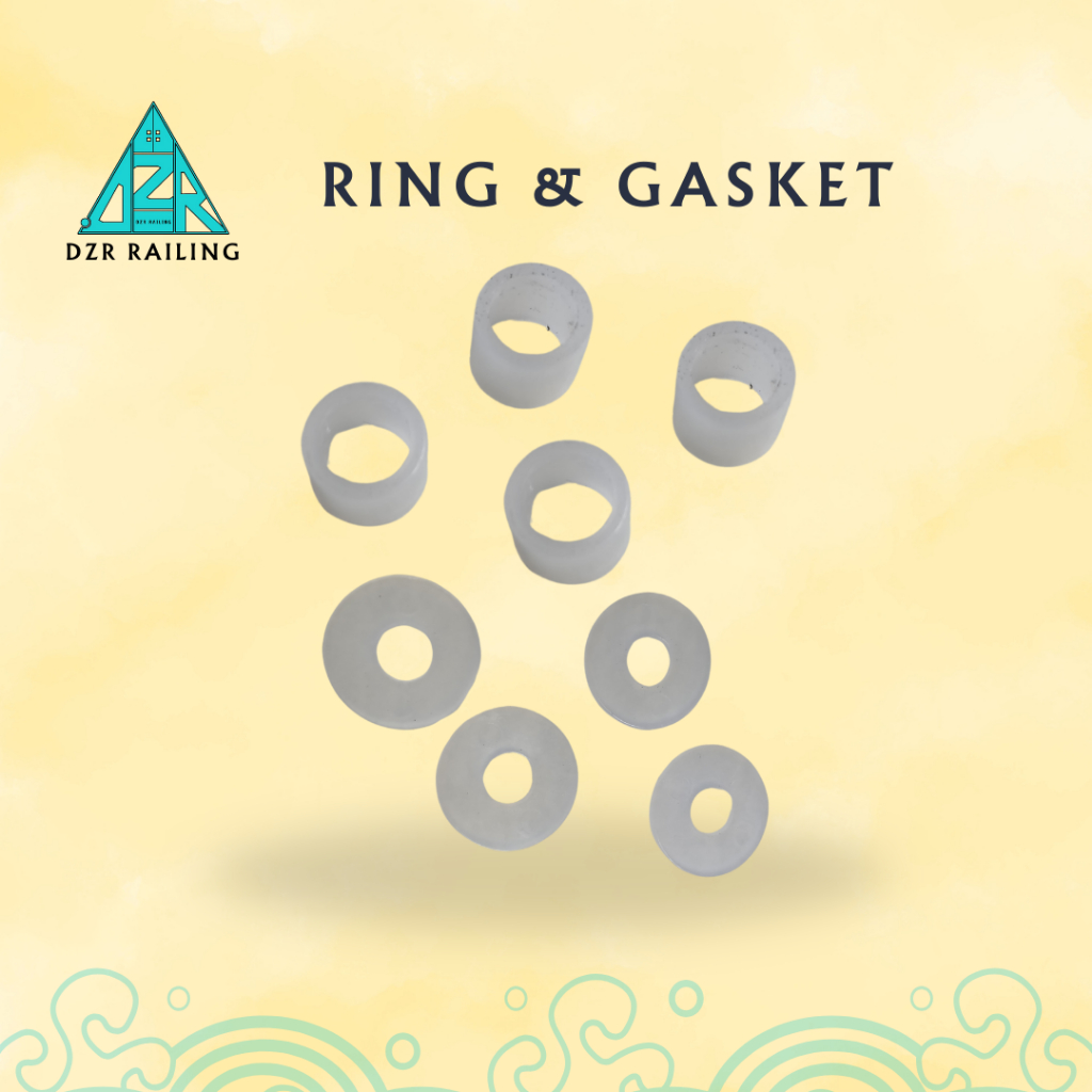Jual Ring cincin plastik gasket putih baut penjepit kaca railing ...