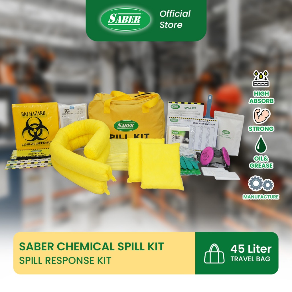 Jual SABER CHEMICAL SPILL RESPONSE KIT - TRAVEL BAG 45 LITER - SC45-SK ...