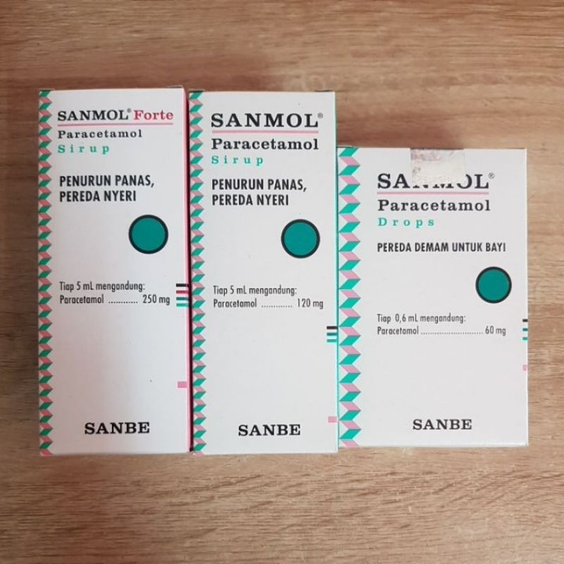 Jual SANMOL DROP SYRUP DAN FORTE SYRUP - MENURUNKAN DEMAM DAN NYERI ...