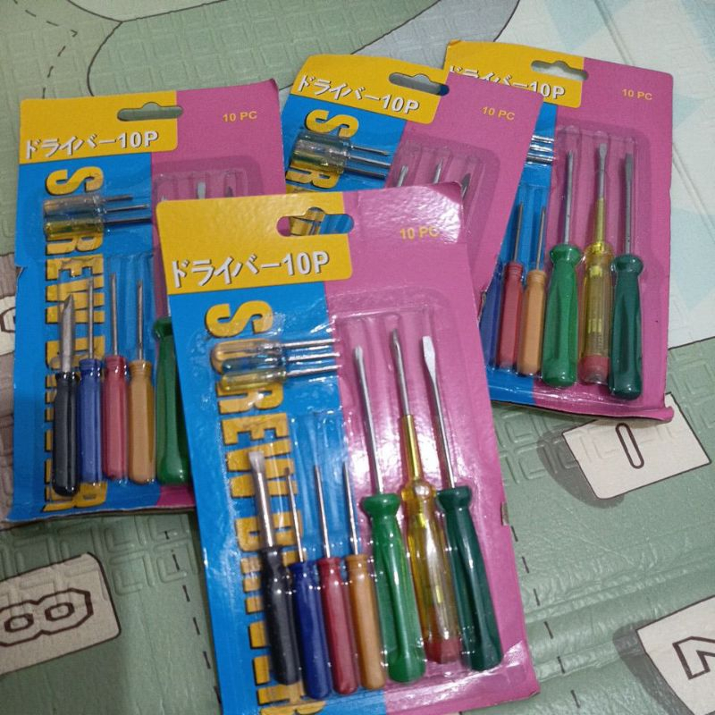 Jual Obeng Set Isi 10 pcs / Obeng 10 in 1 Seri 8001 / Obeng Mini ...