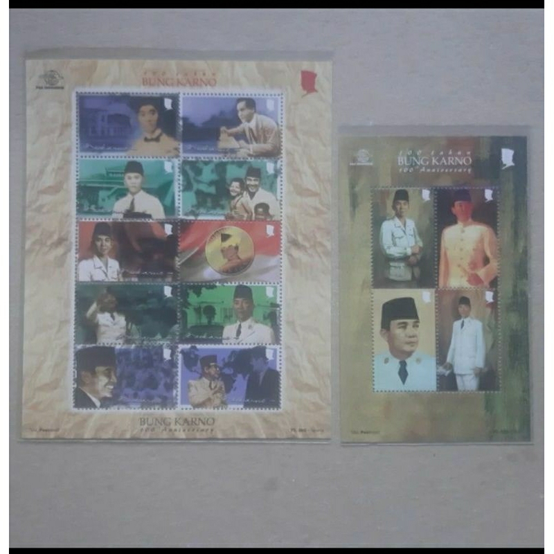 Jual Perangko prangko Cinderella Pos Indonesia 100 tahun Bung karno ...