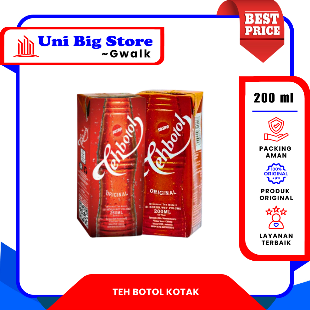 Jual SOSRO TEH BOTOL KOTAK ORIGINAL MELATI JASMINE TEA - 200 ml ...