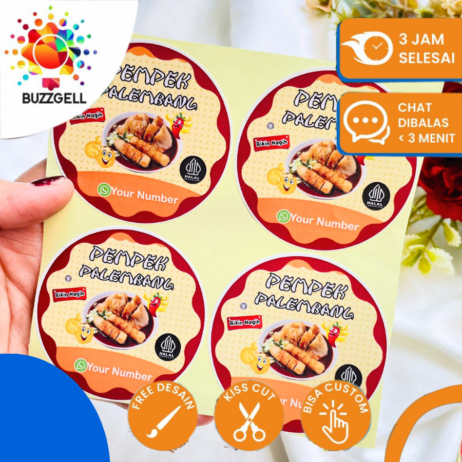 Jual Stiker Murah Bandung Print Sticker Label Kemasan Makanan Pempek ...